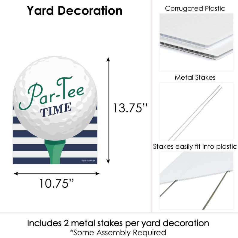 Par-tee Time Golf Outdoor Lawn Sign Birthday or - Etsy