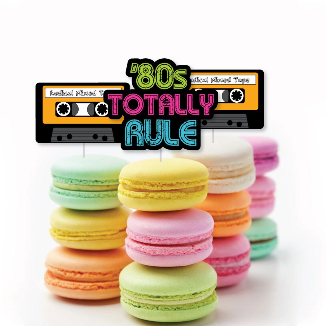 80's Retro DIY Shaped Totally 1980s Party Cut-outs 24 | Etsy