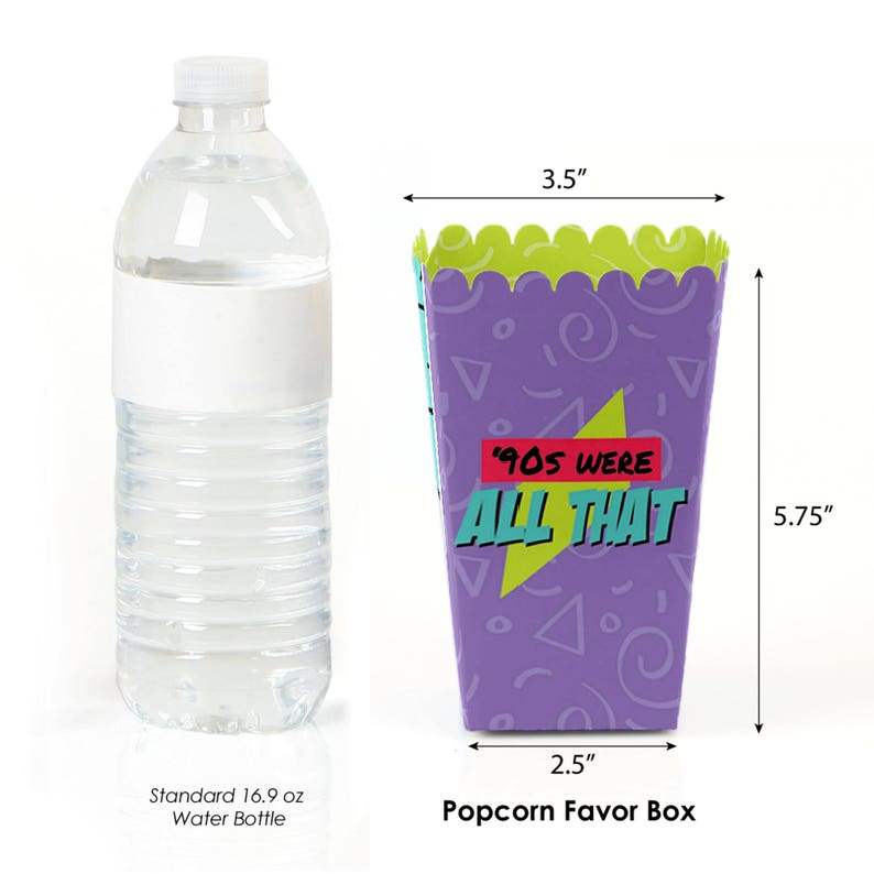 90's Throwback - 1990s Party Favor Popcorn Treat Boxes - Set of 12 - Etsy
