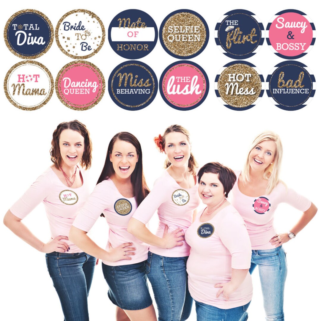 Bachelorette Party Name Badges Set of 12 Last Sail Before - Etsy
