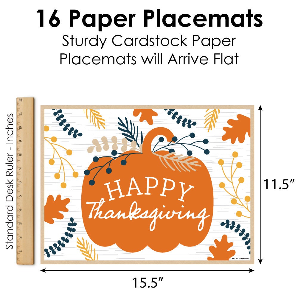 Happy Thanksgiving - Party Table Decorations - Fall Harvest Party ...