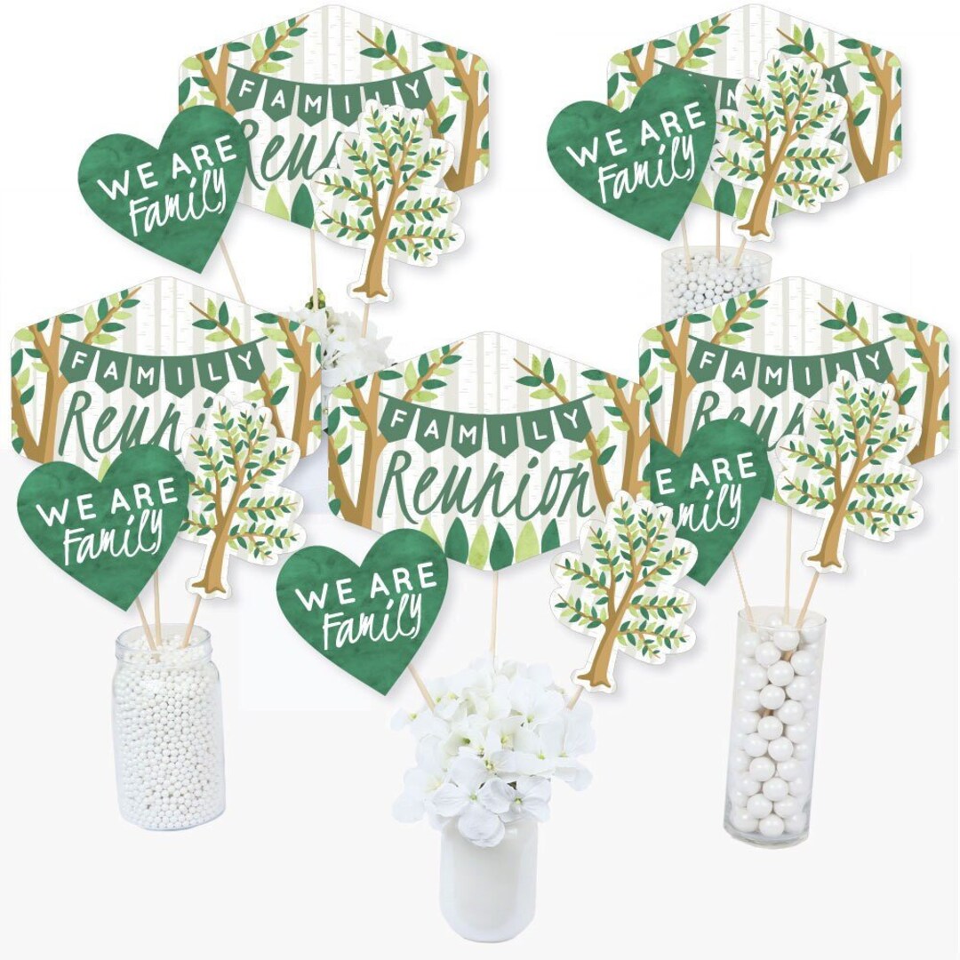 Family Tree Reunion Centerpiece Sticks Family Gathering - Etsy