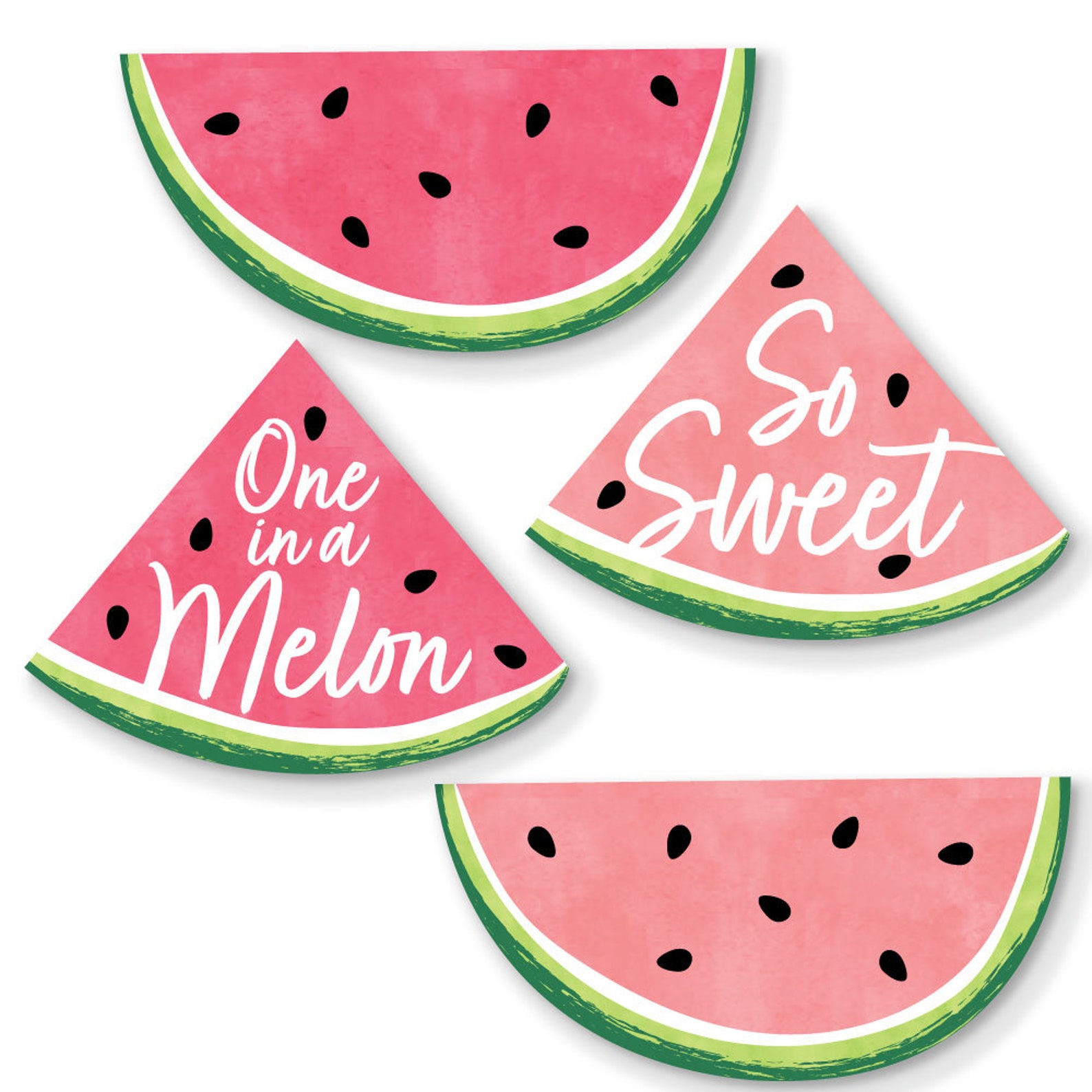 Sweet Watermelon DIY Shaped Fruit Party Cut-outs 24 Count - Etsy