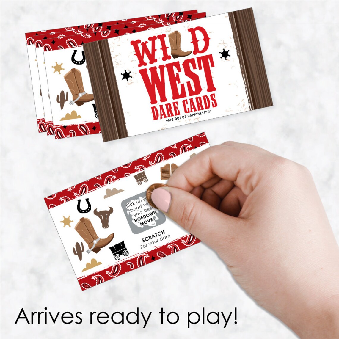 Western Hoedown Wild West Cowboy Party Game Scratch off Dare - Etsy