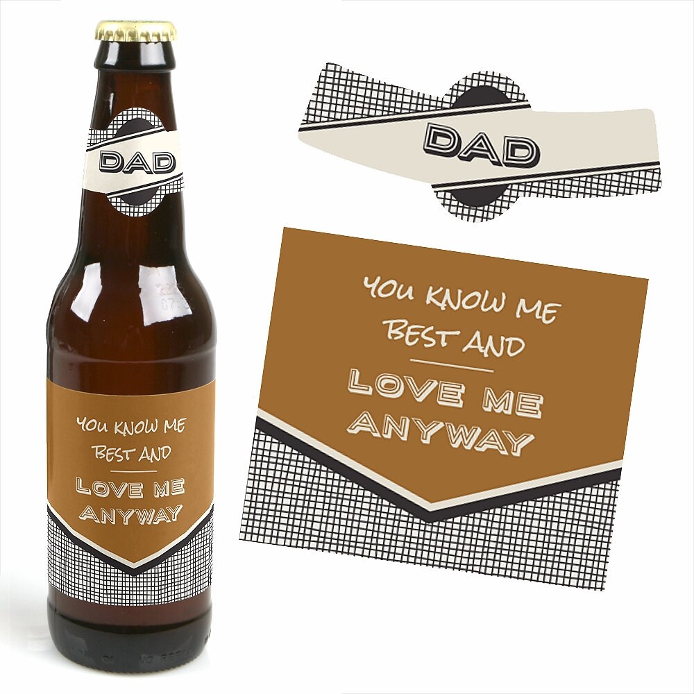 Father's Day Beer Labels - Dad, I Must Confess - 6 Beer Bottle Labels ...