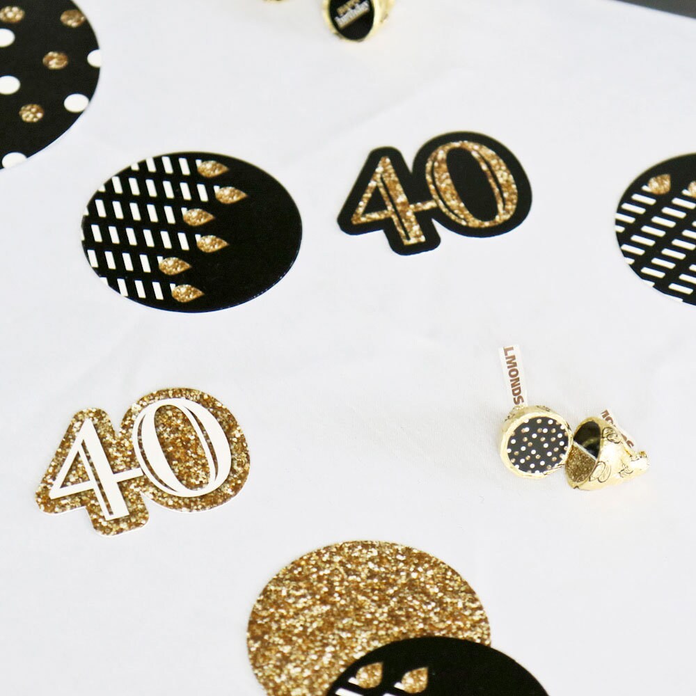 Small 40th Birthday DIY Shaped Paper Cut Outs Adult 40th | Etsy