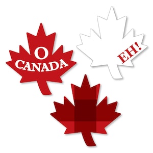 Canada Day - DIY Shaped Die Cut Paper Cut Outs - Canadian Party ...