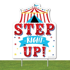 Carnival - Step Right up Circus - Outdoor Lawn Sign - Carnival Themed ...