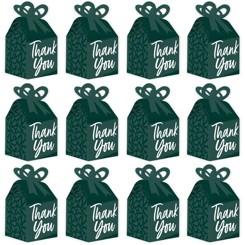 Emerald Elegantly Simple Square Favor Gift Boxes Guest - Etsy