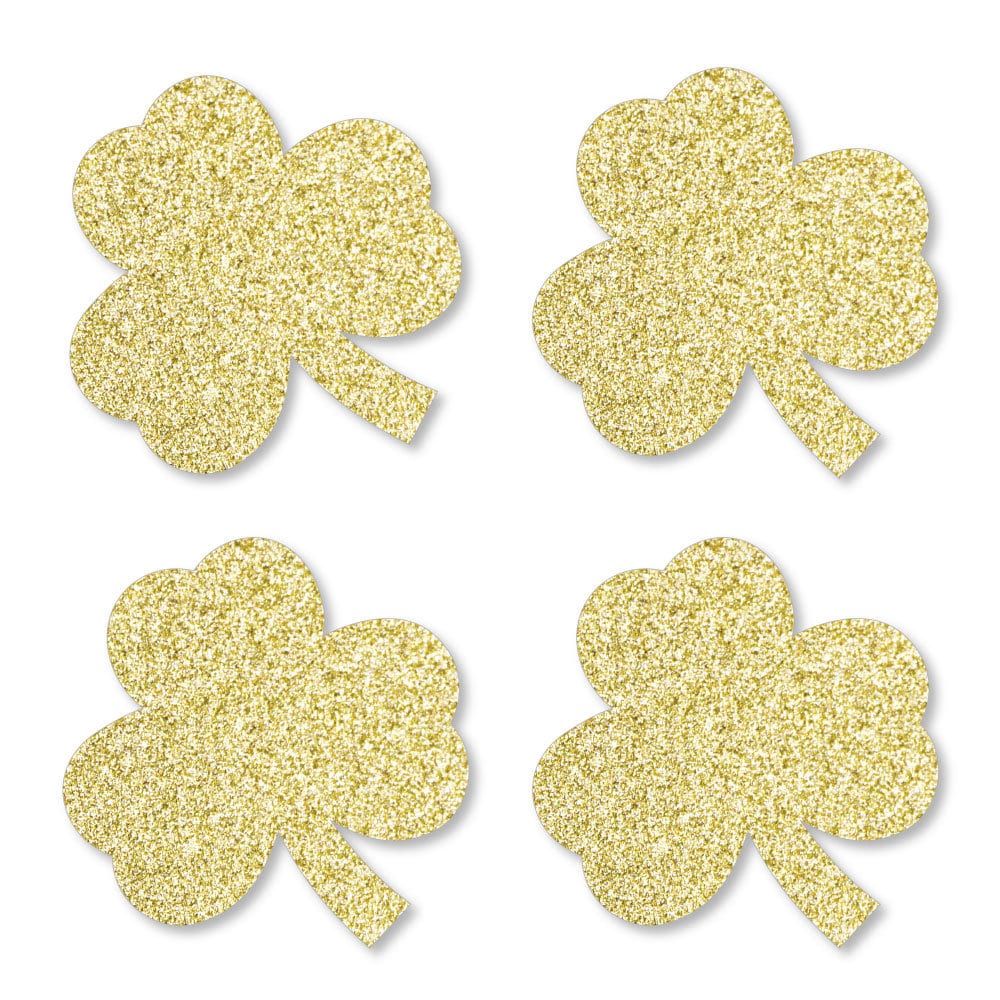 Gold Glitter Shamrocks No-mess Real Gold Glitter Cut-out - Etsy
