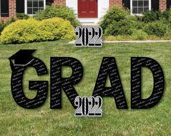 Rose Gold Grad Yard Sign Outdoor Lawn Decorations 2022 | Etsy
