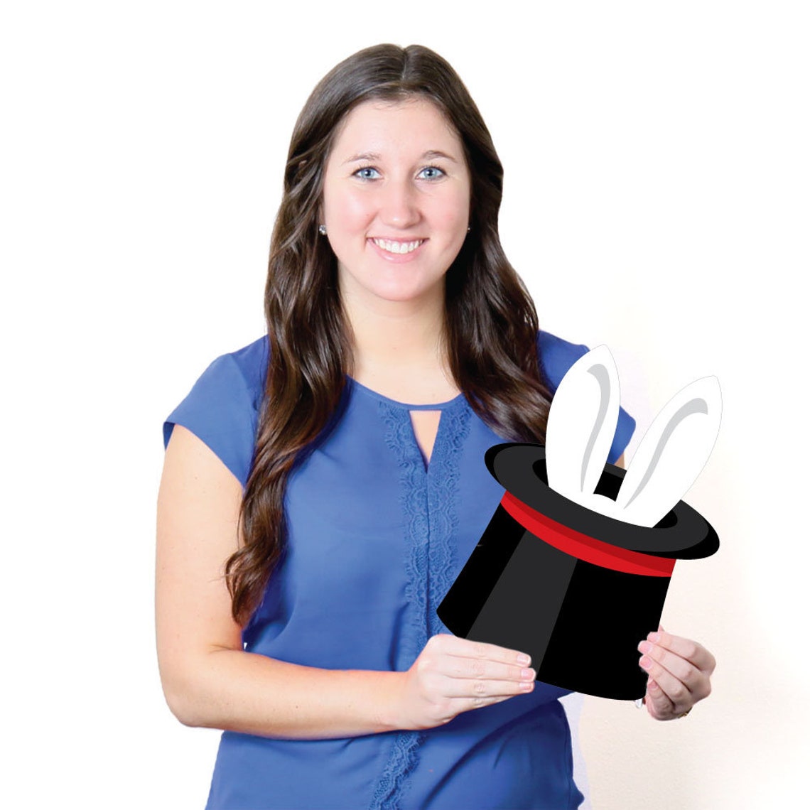 Ta-Da Magic Show Rabbit in a Magicians Hat and Cards Lawn | Etsy