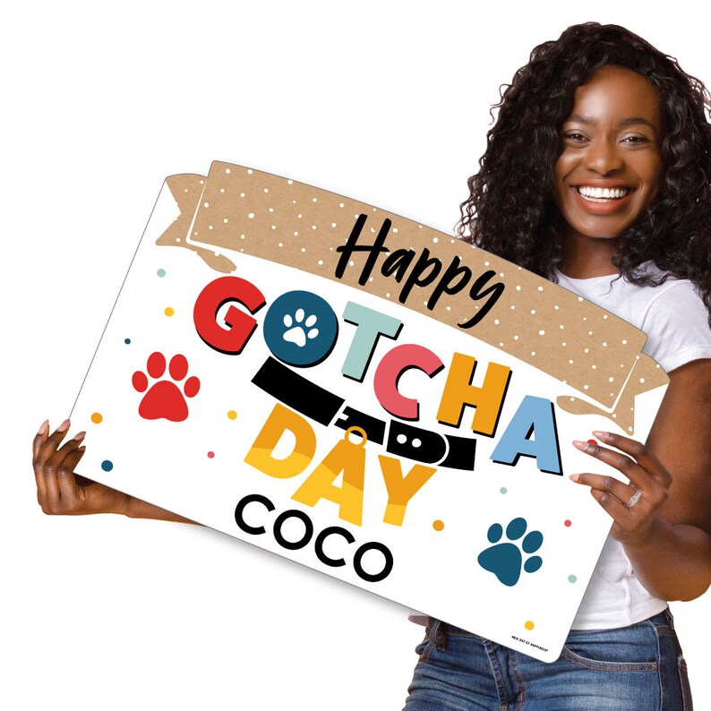 Happy Gotcha Day Dog and Cat Pet Adoption Party Yard Sign | Etsy