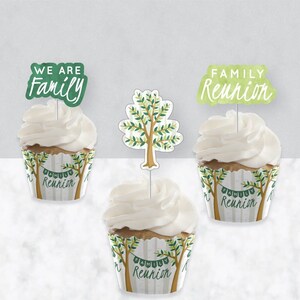 Family Tree Reunion - Cupcake Decoration - Family Gathering Party ...