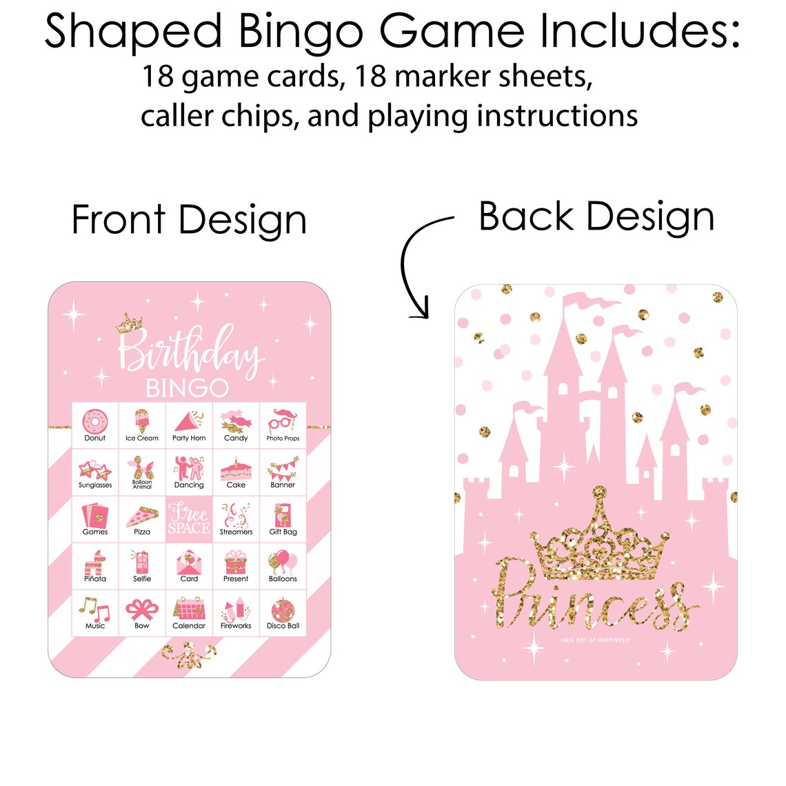 Little Princess Crown Picture Bingo Cards and Markers - Etsy