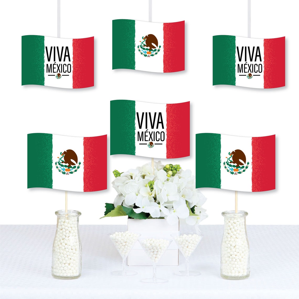 Viva Mexico Flag Decorations DIY Mexican Independence Day - Etsy