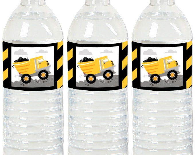 Dig It - Construction Party Zone - Baby Shower or Birthday Party Water ...