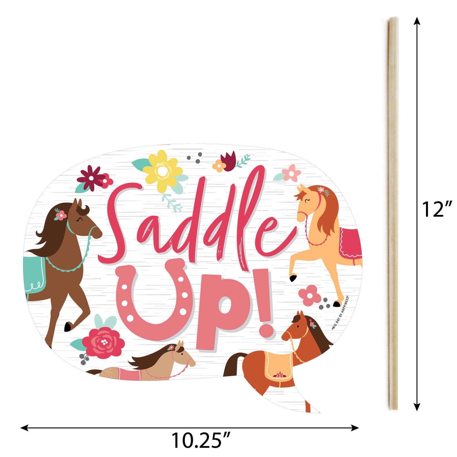 Funny Run Wild Horses - Pony Birthday Party Photo Booth Props Kit - 10 ...