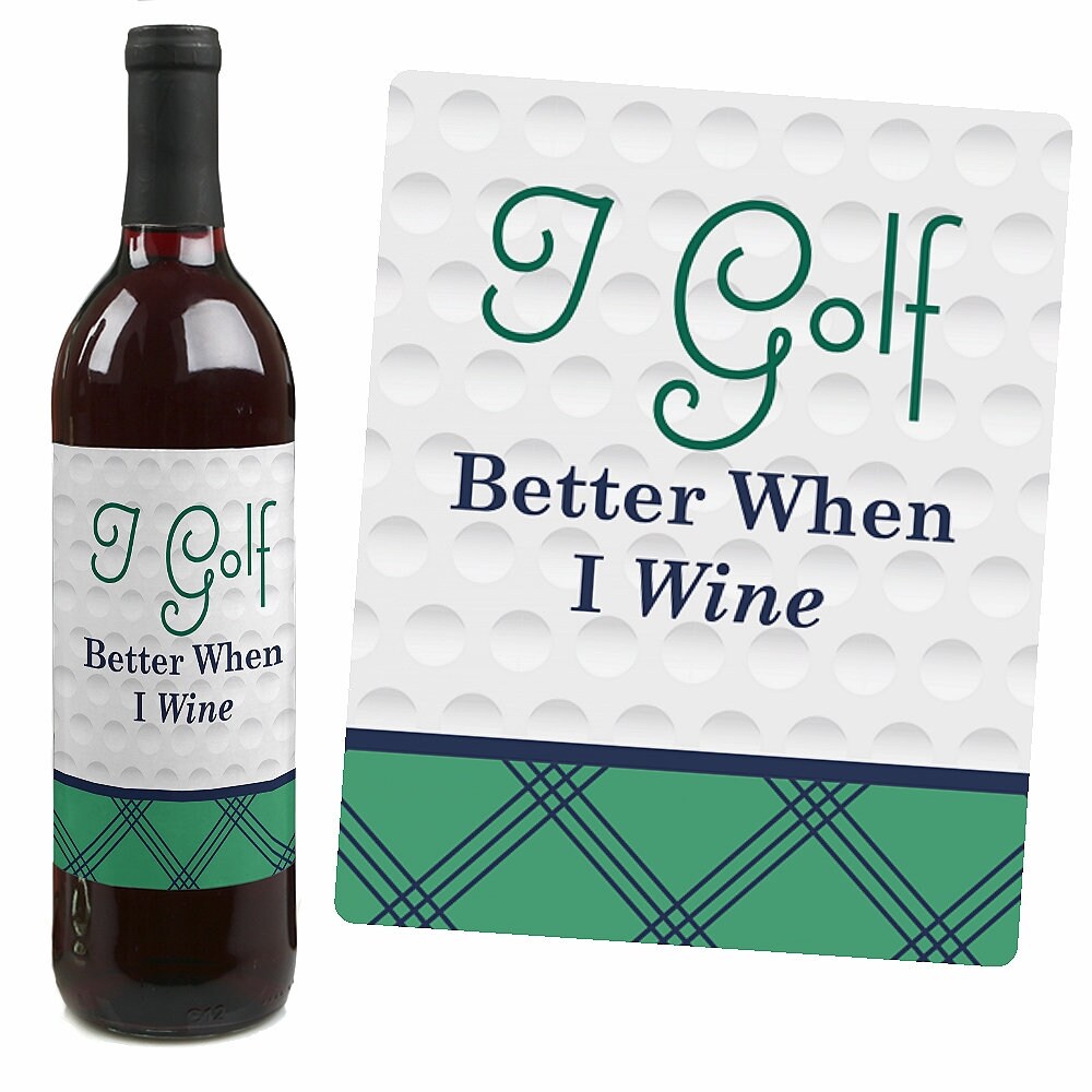 Golf Wine Bottle Labels Par-tee Time Golf Wine Labels for | Etsy