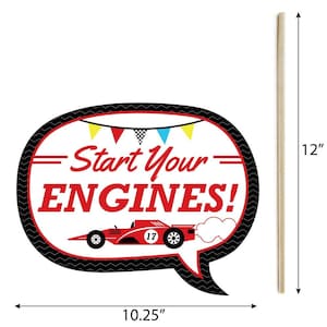 Let's Go Racing - Racecar Photo Booth Props - Race Car Photo Booth Prop ...