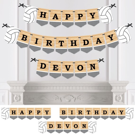 Volleyball Bunting Banner - Personalized Baby Shower or Birthday Party ...