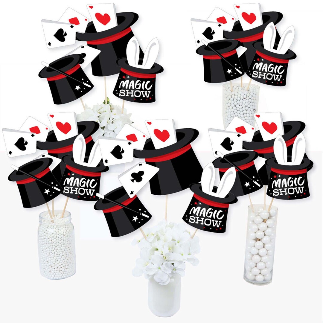 Ta-da, Magic Show - Magical Birthday Party Centerpiece Sticks - Table ...