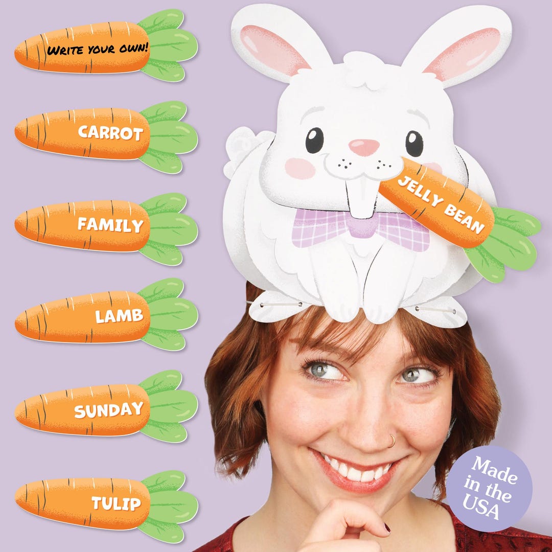 Spring Easter Bunny Guessing Game, Fun Easter Games for Kids and Adults ...