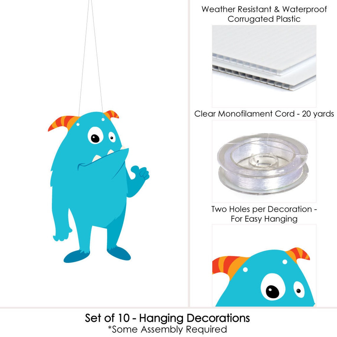 Hanging Monster Bash Outdoor Little Monsters Porch & Tree - Etsy