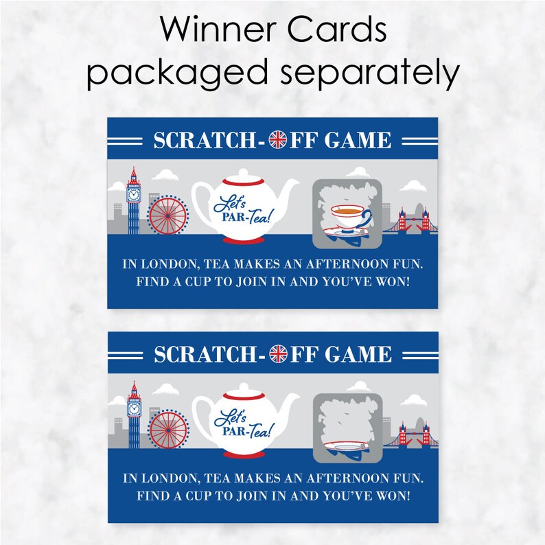Cheerio London British UK Party Game Scratch off Cards 22 - Etsy