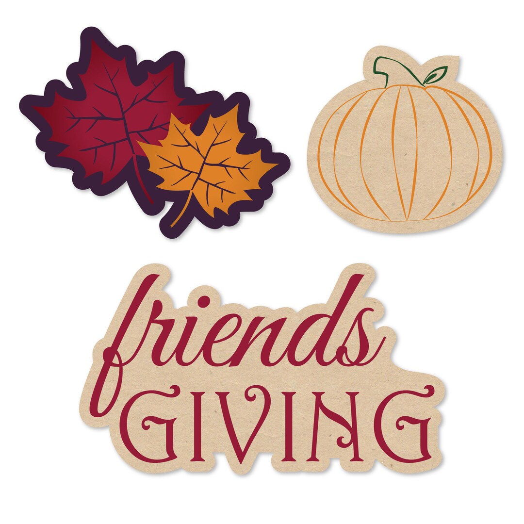 Friends Thanksgiving DIY Shaped Paper Cut Outs Friends Thanksgiving ...