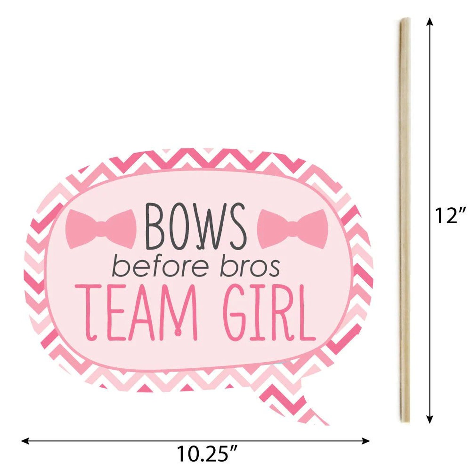 Funny Chevron Gender Reveal Baby Shower Photo Booth Props - Etsy