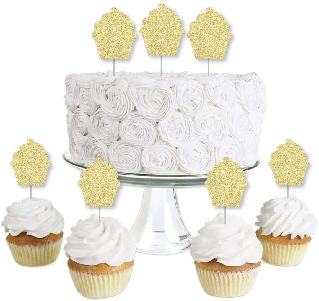 Gold Glitter Cupcake - No-mess Real Gold Glitter Dessert Cupcake ...