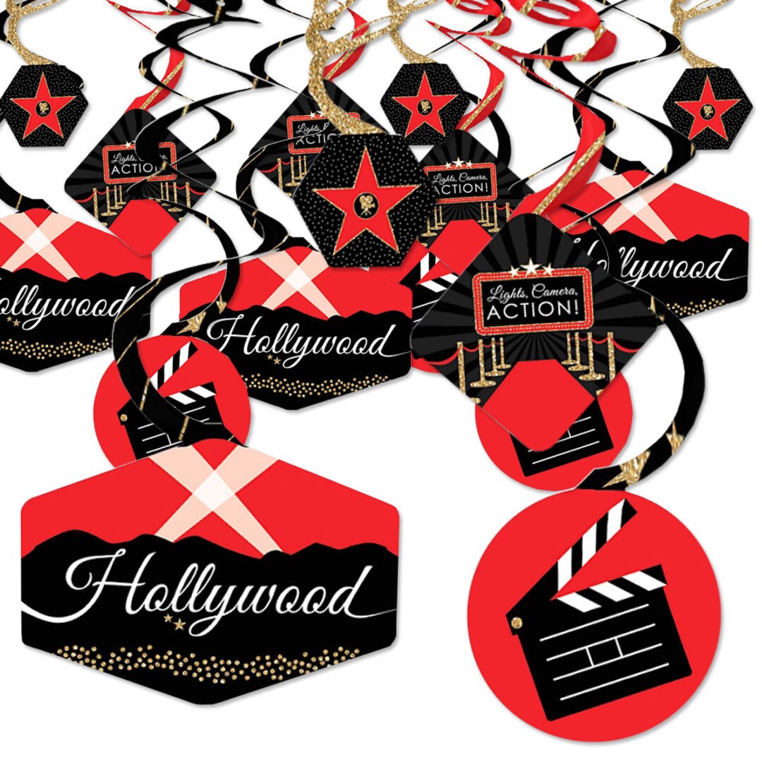 Red Carpet Hollywood Movie Night Party Hanging Decor Party Decoration ...