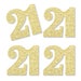 Gold Glitter 21 - No-mess Real Gold Glitter Cut-out Numbers - 21st ...