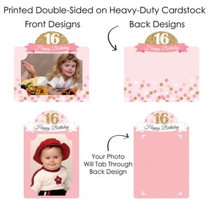 Sweet 16 - 16th Birthday Party Picture Centerpiece Sticks - Photo Table ...