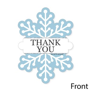 Winter Wonderland - Shaped Thank You Cards - Snowflake Holiday Party ...