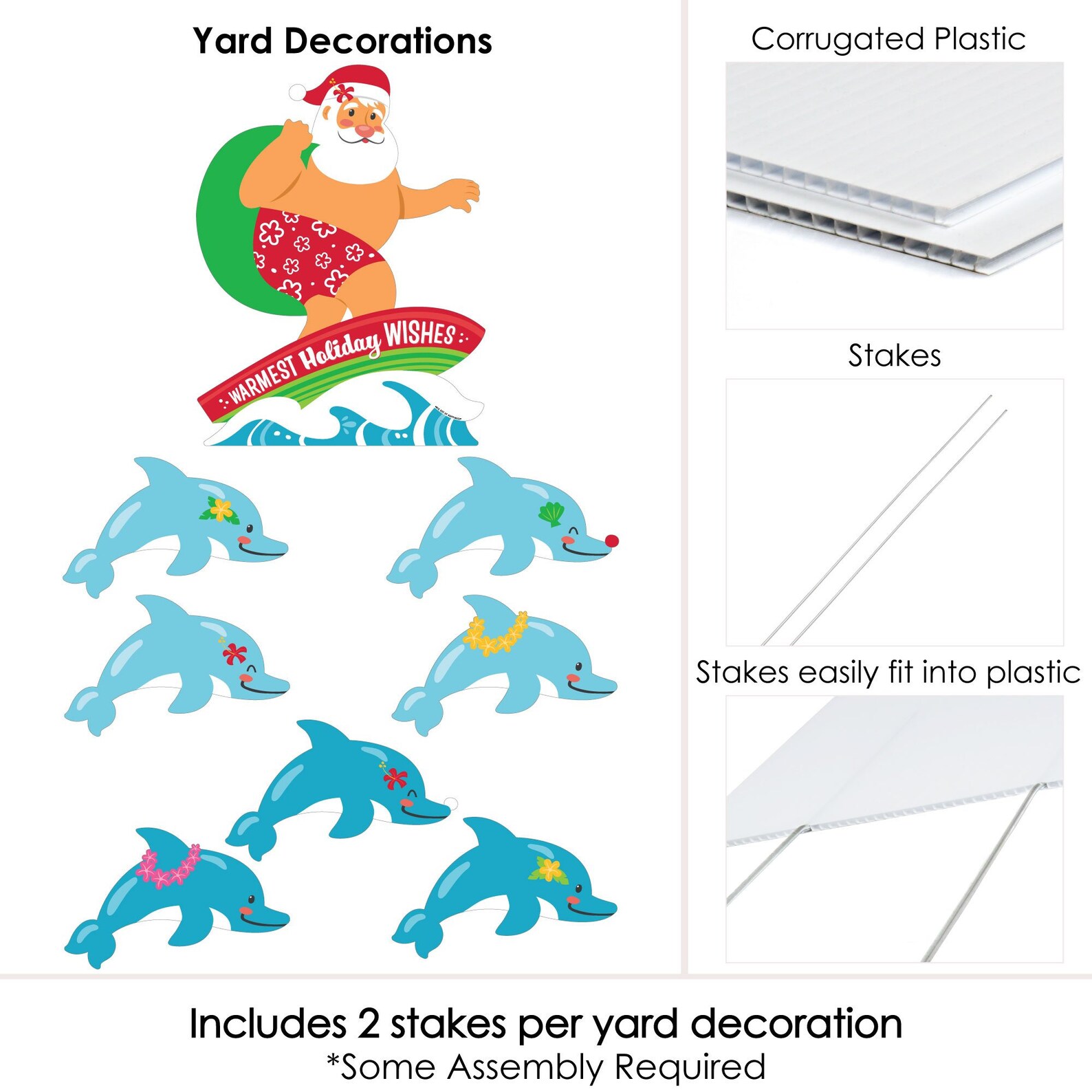 Tropical Christmas Yard Sign and Outdoor Lawn Decorations | Etsy