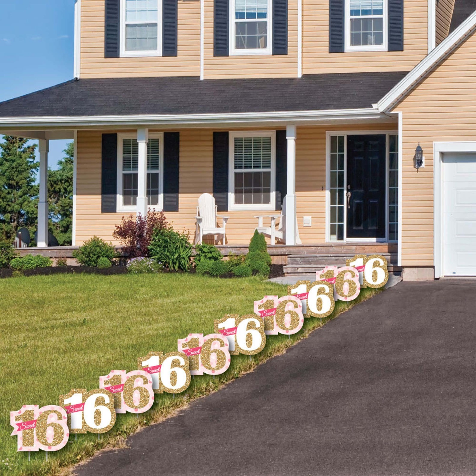 Sweet 16 - Sweet Sixteen Lawn Decorations - Outdoor Birthday Party Yard ...