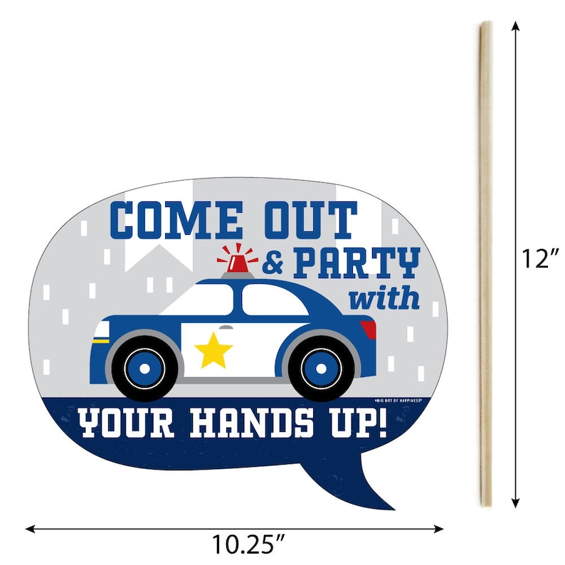 Funny Calling All Units - Police - Cop Birthday Party or Baby Shower ...