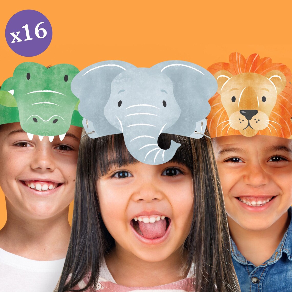 Paper Safari Animals Headbands, Jungle-themed Party Crowns for Kids ...
