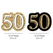 Small 50th Birthday DIY Shaped Paper Cut Outs Adult 50th Birthday Gold ...