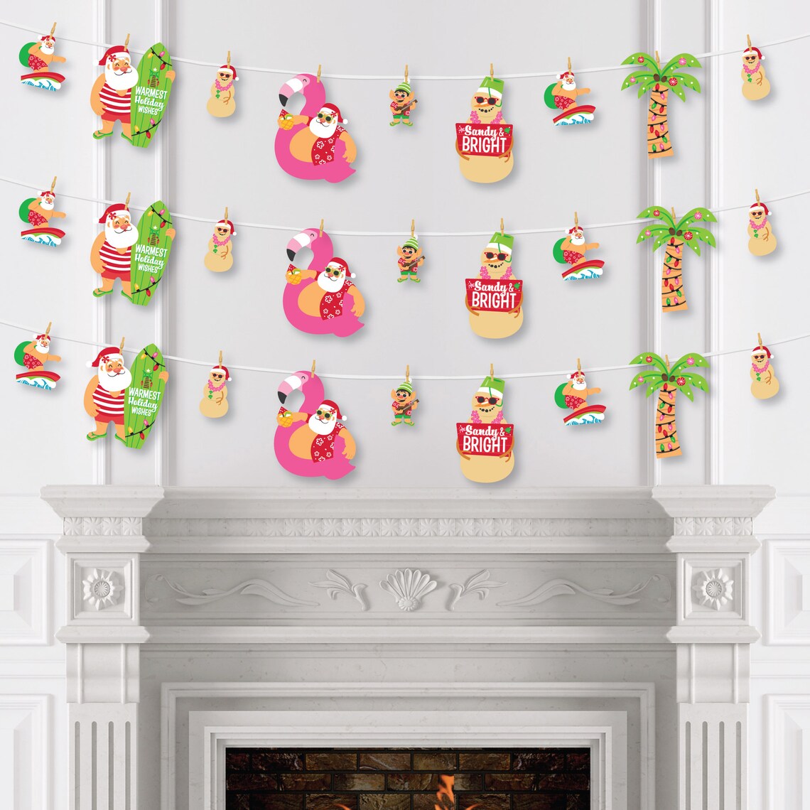 Tropical Christmas - Beach Santa Holiday Party DIY Decorations ...