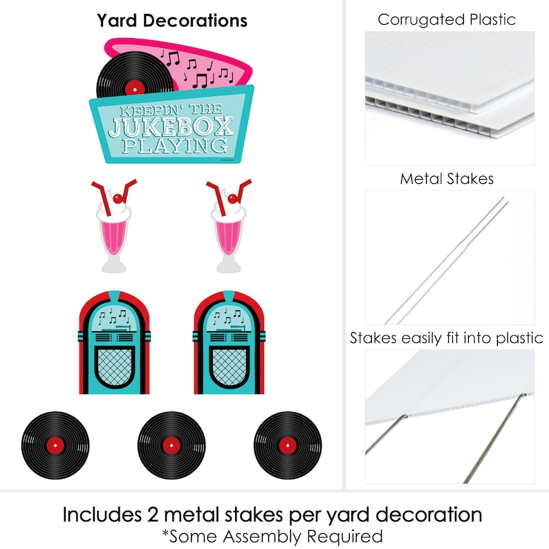 50's Sock Hop Yard Sign & Outdoor Lawn Decorations | Etsy