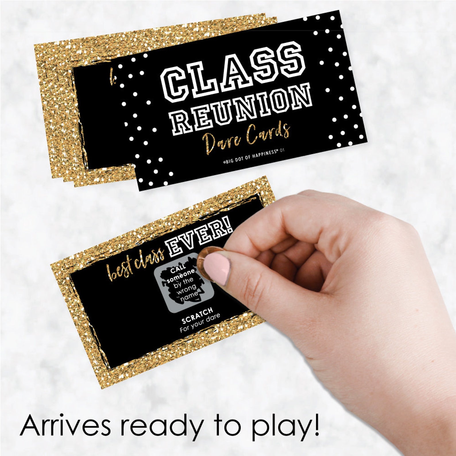 Reunited Class Reunion Party Dare Cards School Class - Etsy