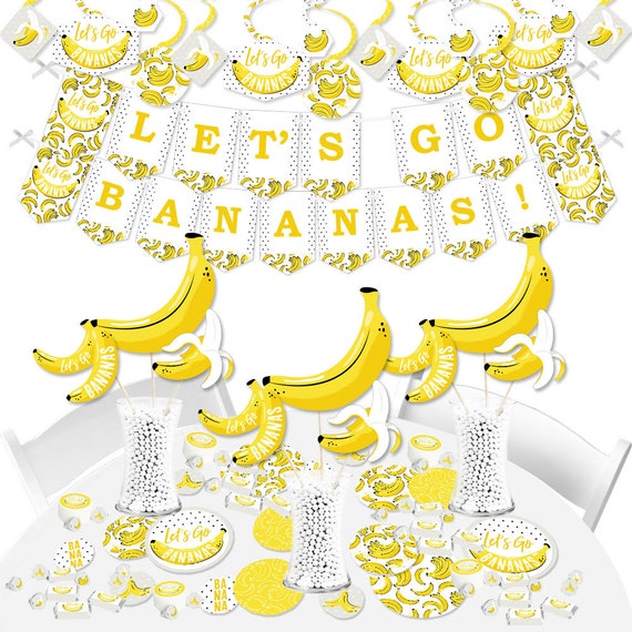 Let’s Go Bananas - Tropical Party Supplies - Banner Decoration Kit ...
