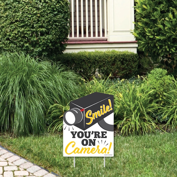 Home Security Camera Sign - Outdoor Lawn Sign - Security System Yard ...