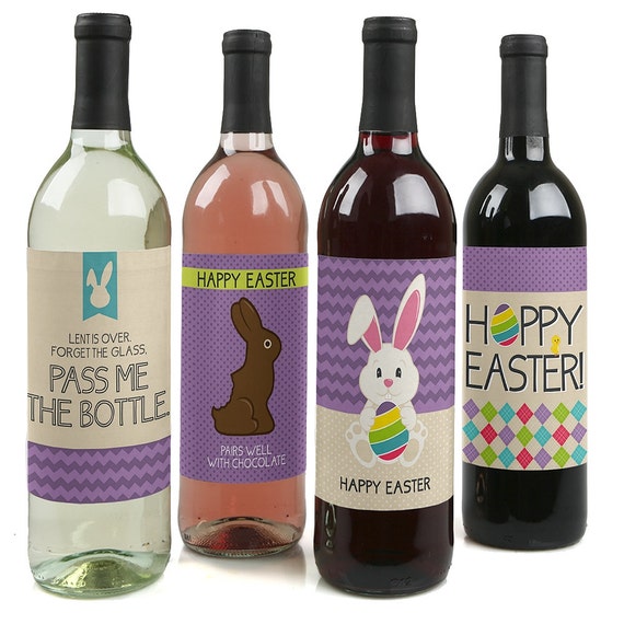 Easter - Wine Bottle Labels - Easter Wine Bottle Labels for Women and ...