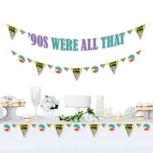 90's Throwback - 1990's Party Letter Banner Decoration - 36 Banner ...