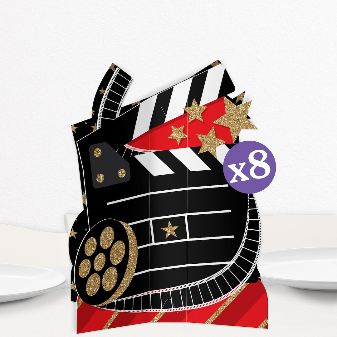 3D Red Carpet Centerpiece Table Decorations, Freestanding Movie Night ...