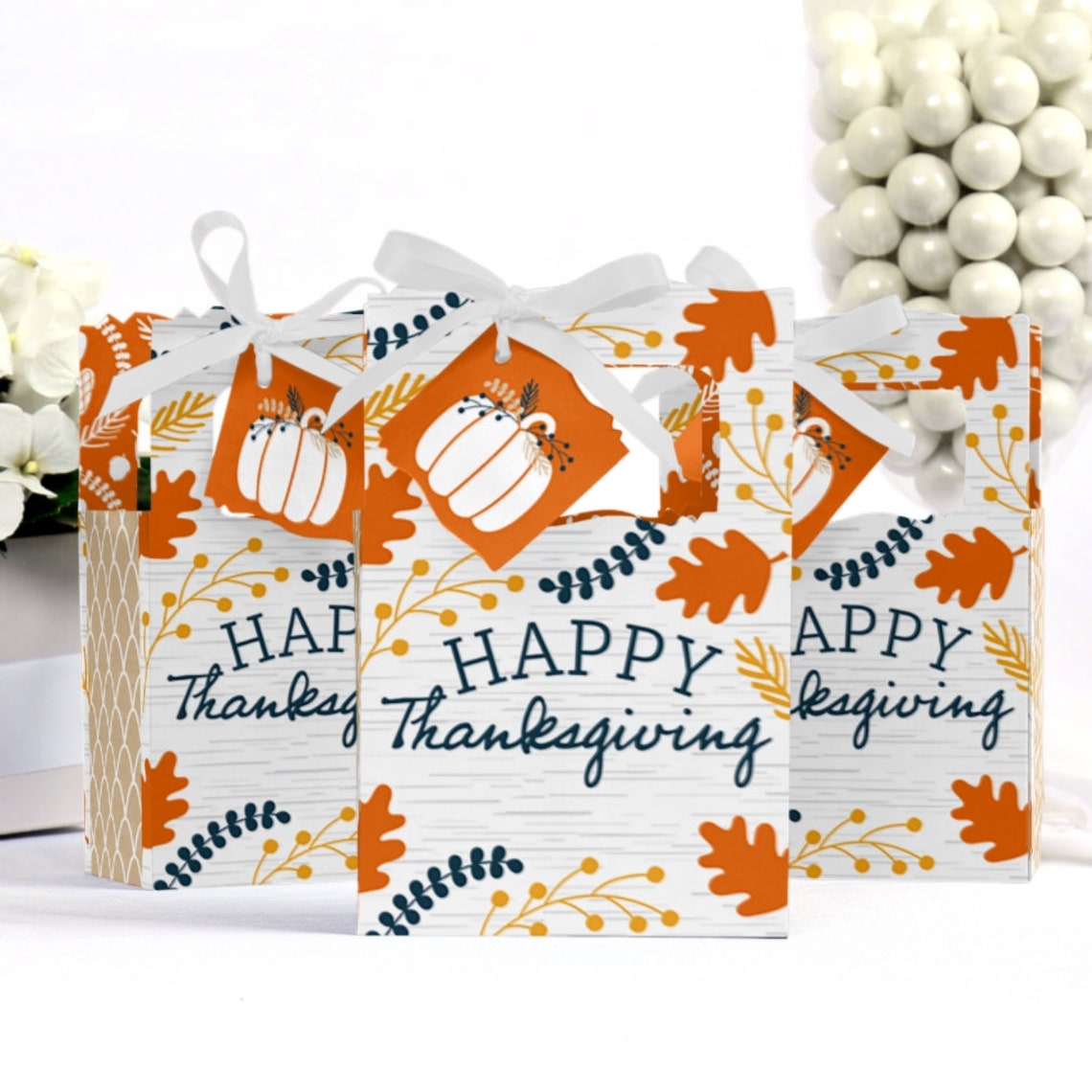 Happy Thanksgiving - Fall Harvest Party Favor Boxes - Set of 12 - Etsy